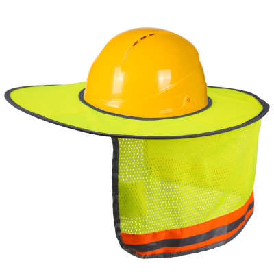 Megabreeze | Lime sun protector for hard hat with reflective